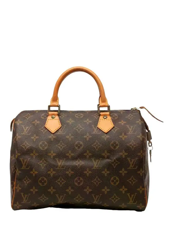 LOUIS VUITTON Monogram Speedy 30 Boston Bag - Brown