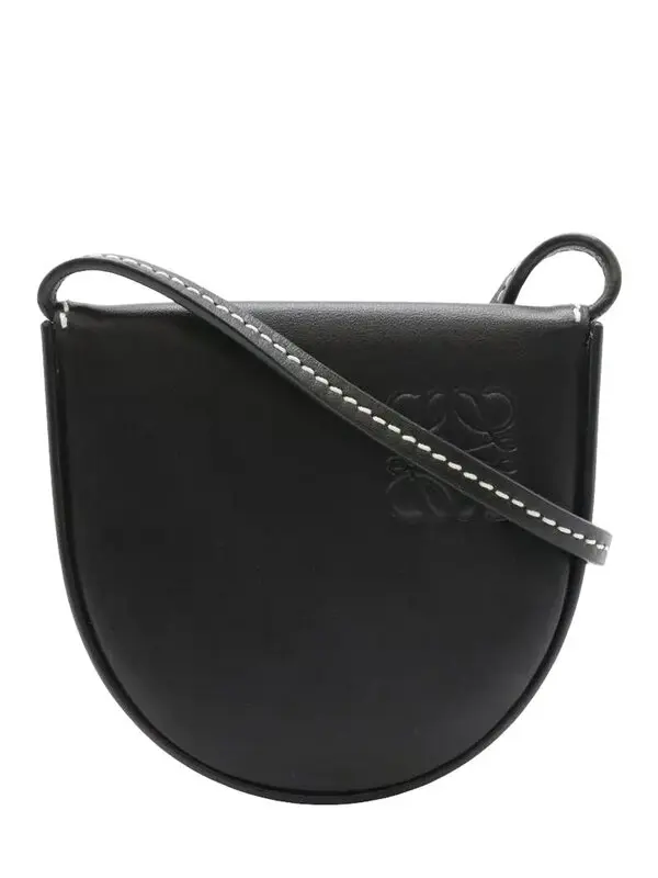 Loewe Soft Calfskin Anagram Heel Pouch Crossbody Bag - Black