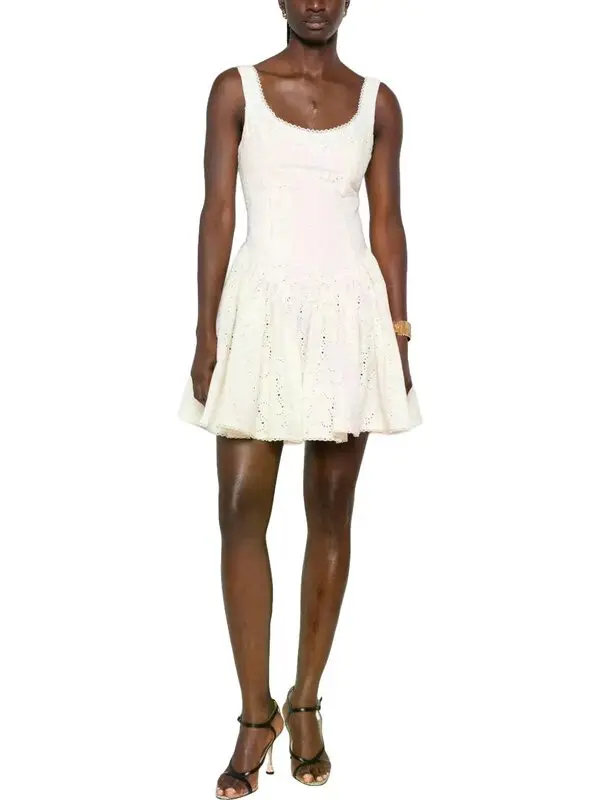Agua Bendita Pluma Mini Dress - Neutrals
