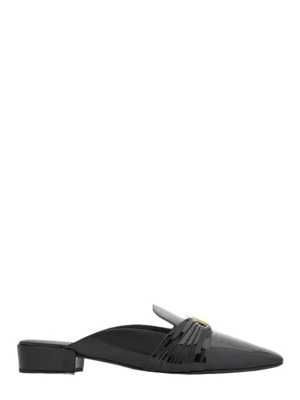 FERRAGAMO Gancini Ornament Mules - Black