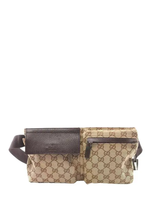 Gucci Monogram Gg Canvas Belt Bag - Neutrals