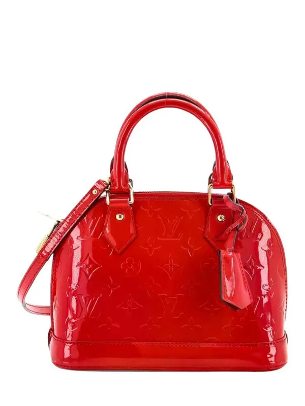 LOUIS VUITTON Monogram Vernis Alma Bb Shoulder Bag - Red