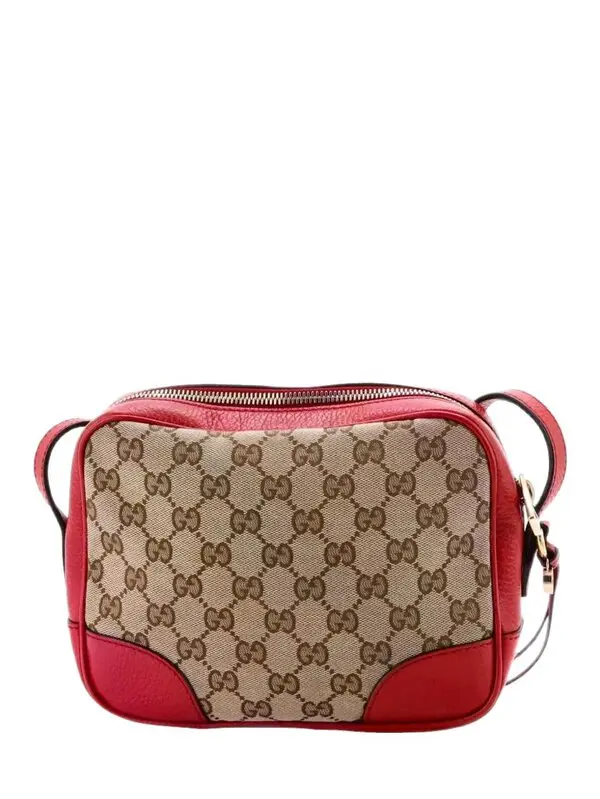 Gucci Bree Disco Gg Canvas With Leather Mini Crossbody Bag - Red