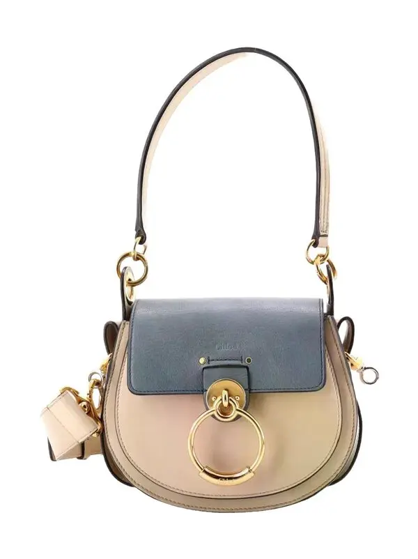 Chloé Tess Bag Leather Small Shoulder Bag - Neutrals