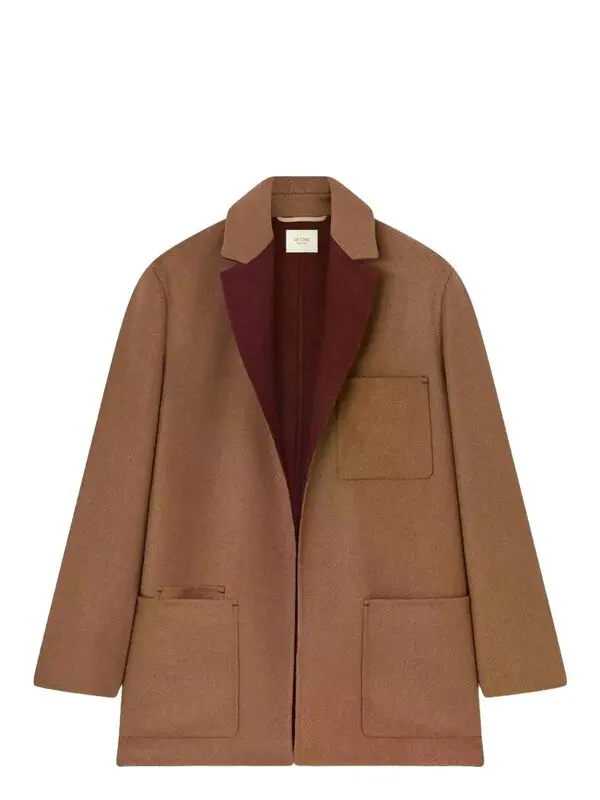 RETORI Needle-pin Detail Cardigan Jacket - Brown