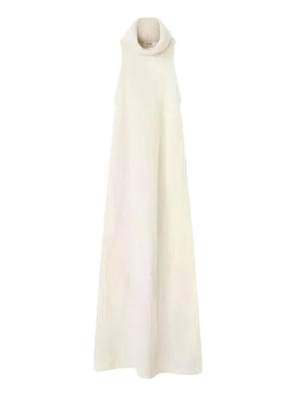 RETORI Retro Sleeveless Maxi Collar Maxi Dress - Neutrals