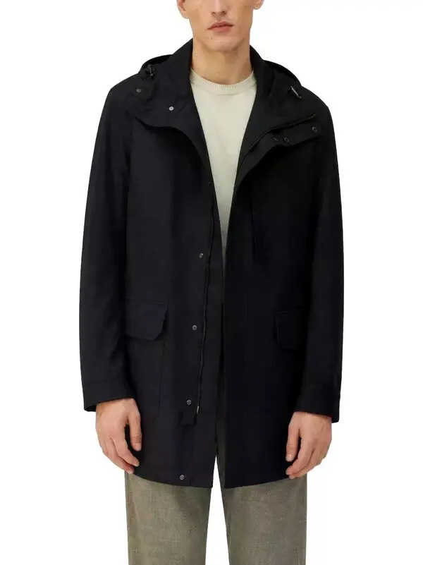 RETORI Water-repellent Wool Parka - Blue