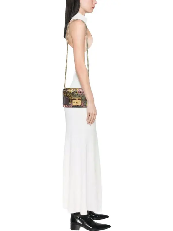 Gucci Small Gg Supreme Bengal Padlock Crossbody Bag - Neutrals