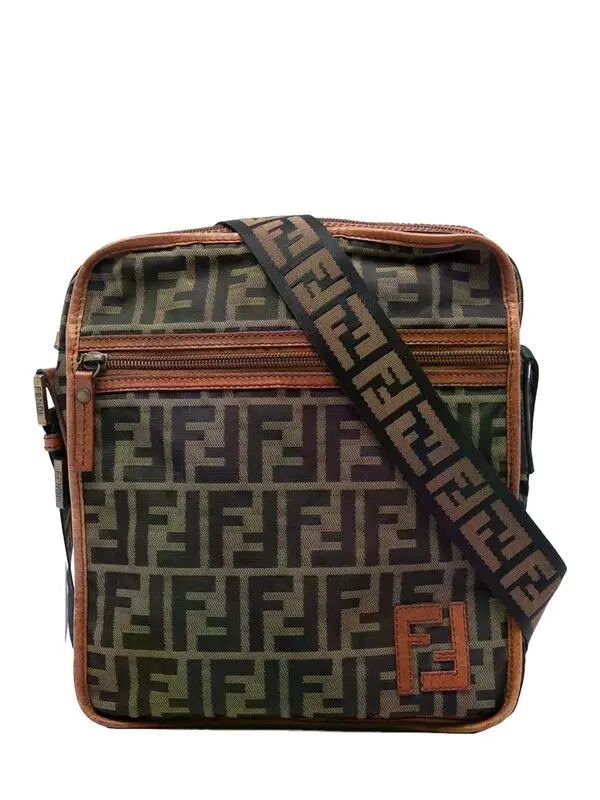 Fendi Zucca Canvas Crossbody Bag - Black