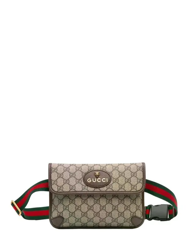 Gucci Gg Supreme Web Neo Vintage Belt Bag - Neutrals