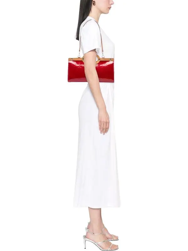 LOUIS VUITTON Monogram Vernis Roxbury Drive Satchel - Red