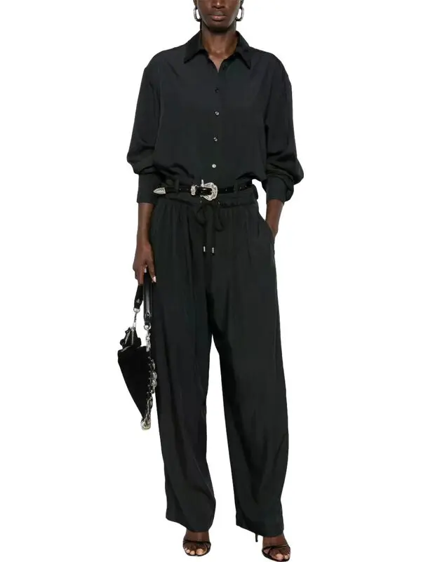 Isabel Marant Étoile Inaya Palazzo Pants With Drawstring Waist - Black