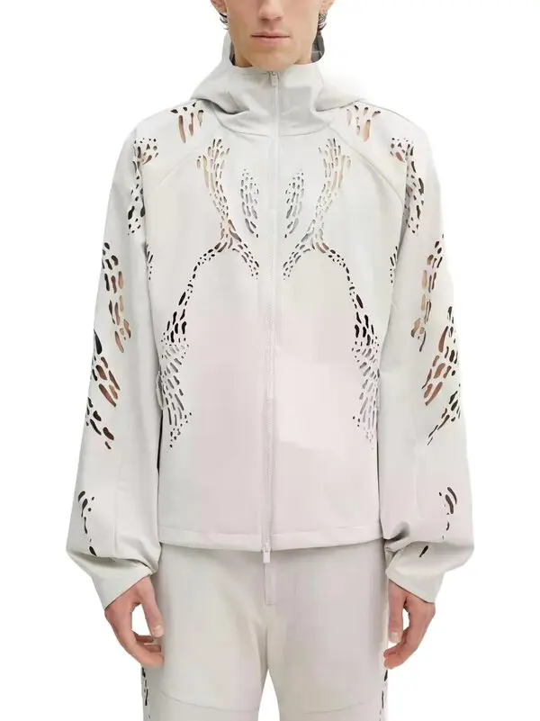 HELIOT EMIL Cut-out Hooded Jacket - Grey