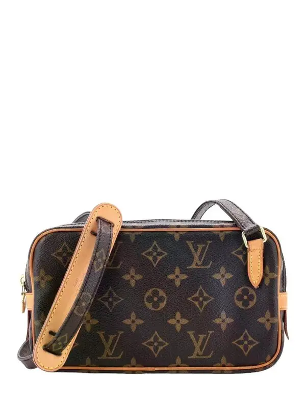 LOUIS VUITTON Pochette Marly Bandouliere Monogram Canvas Crossbody Bag - Brown
