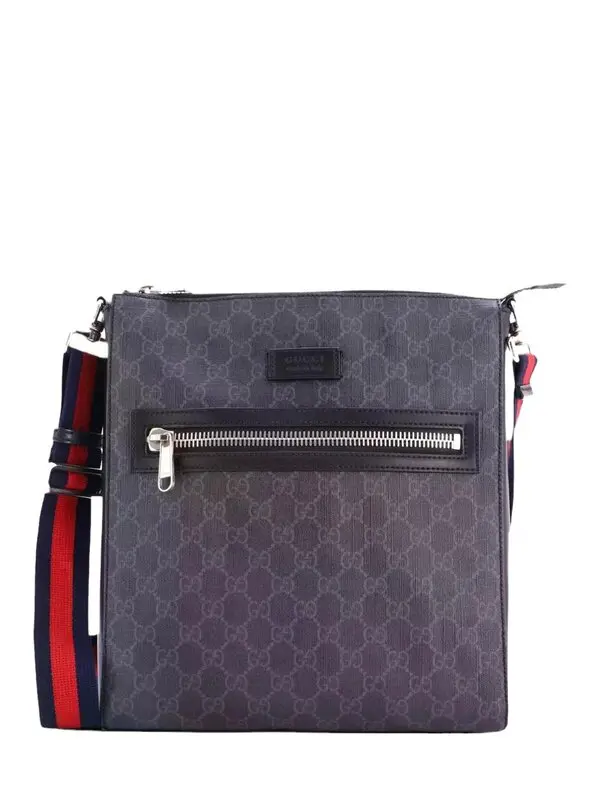 Gucci Gg Coated Canvas Medium Messenger Bag - Black