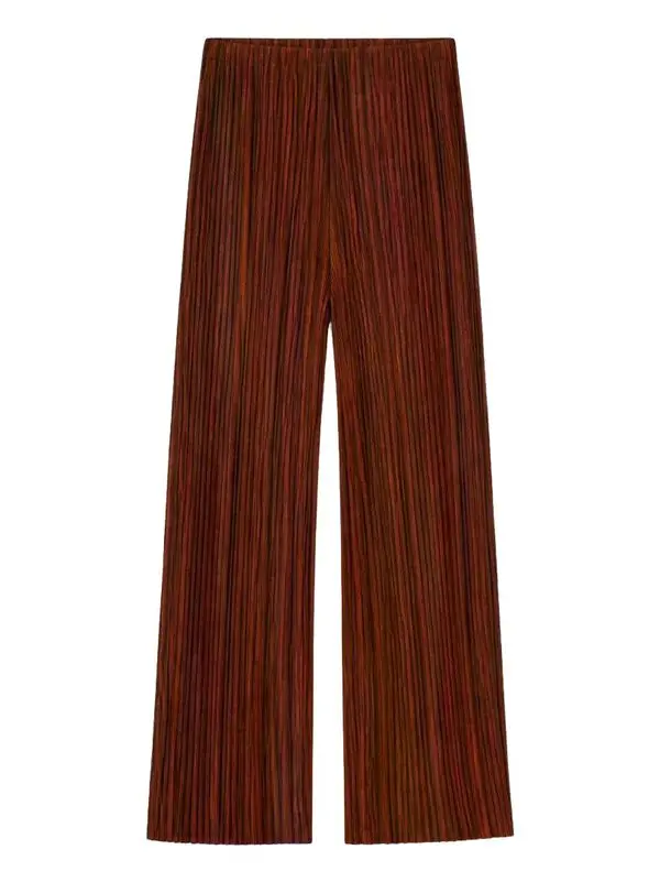 RETORI Retro' Striped Wide-leg Trousers - Brown