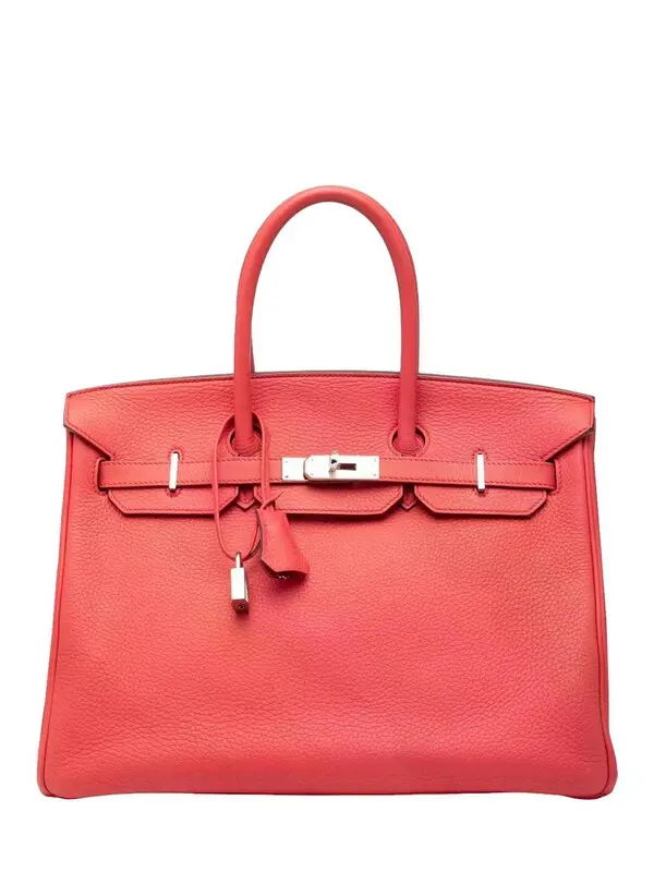 Hermès Clemence Birkin 35 Handbag - Red
