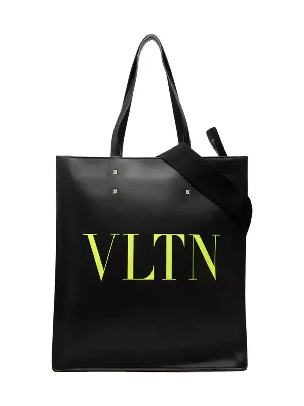Valentino Garavani Calfskin Rockstud Vltn Tote Satchel - Black