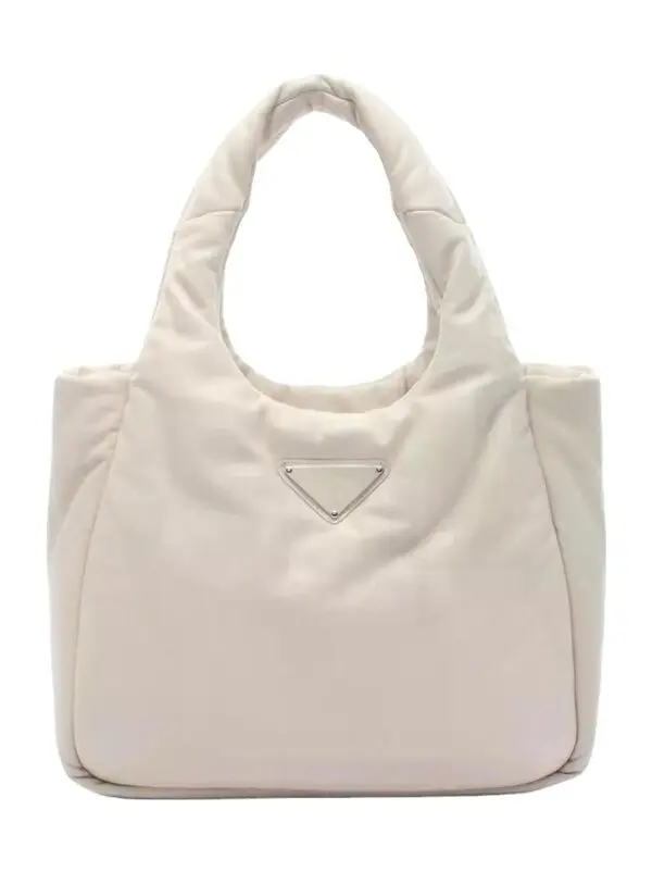 Prada Padded Leather Tote Bag - White