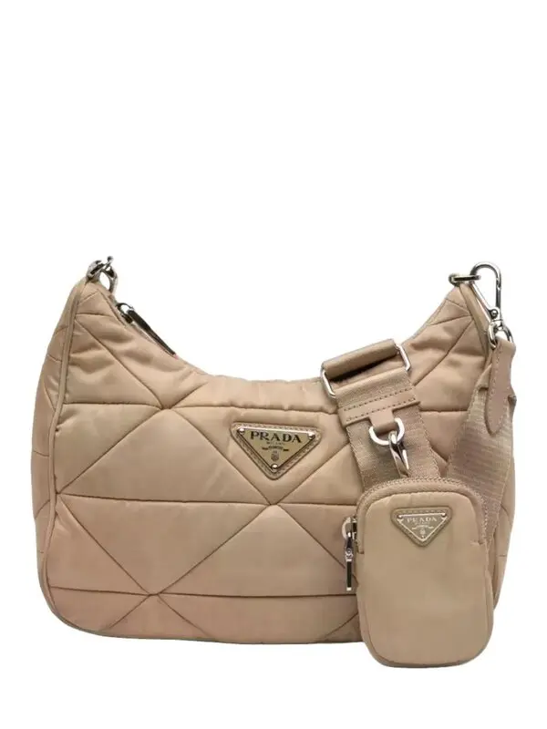 Prada Quilted Re Nylon Padded Crossbody Bag - Neutrals