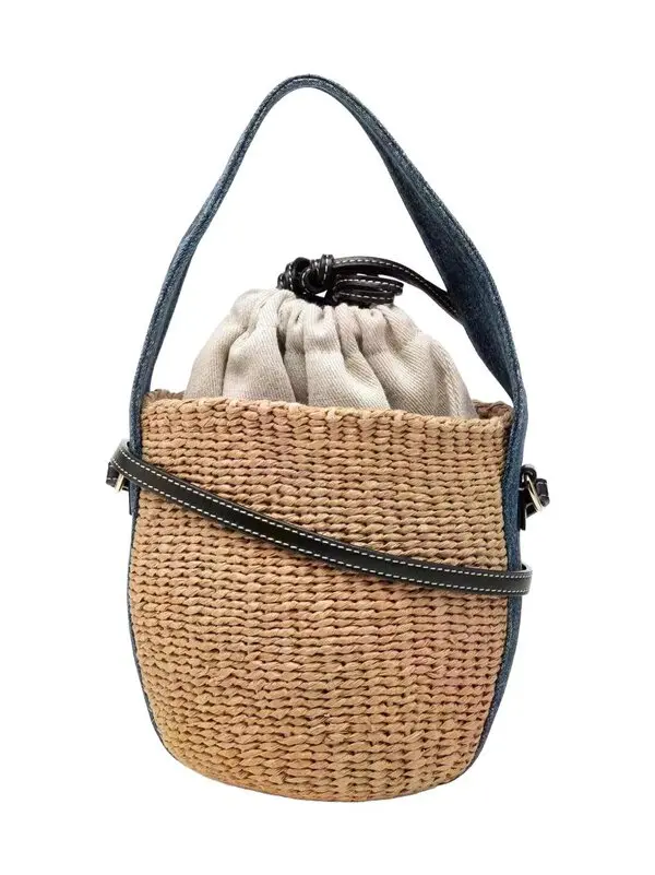 Chloé Small Raffia Bucket Bag Satchel - Neutrals