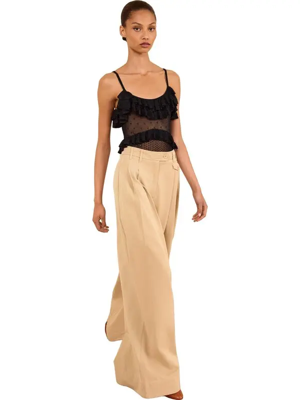 Ulla Johnson Motherwell Trouser In Woven Cotton Twill - Sahara
