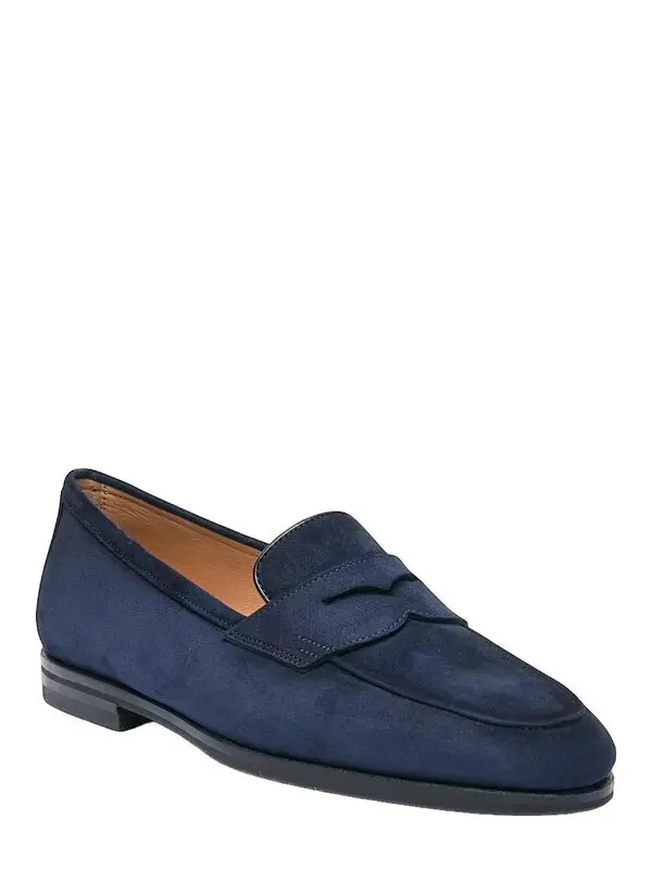Santoni Suede Carla Loafer - Blue