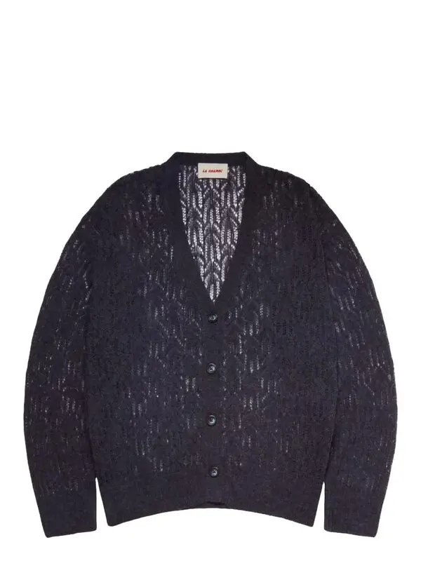 LA GRANNI Aranita V-neck Cardigan - Black