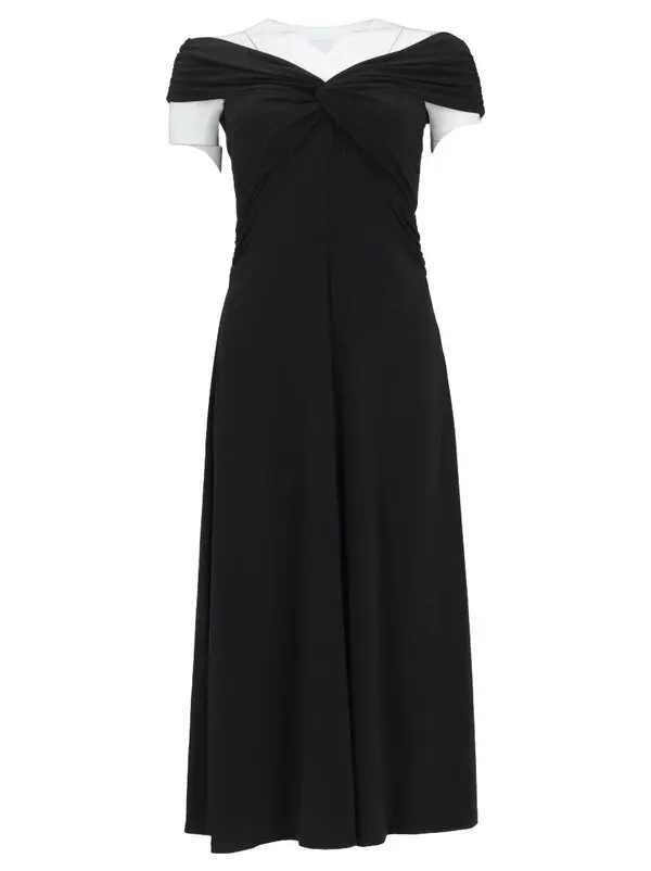 Michael Kors Off-shoulder Ruched Maxi Dress - Black