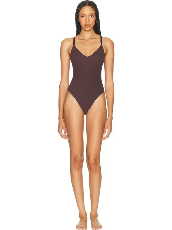 NEGATIVE UNDERWEAR Base Cami Bodysuit - Espresso
