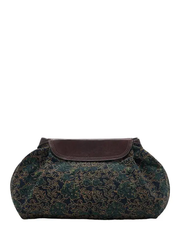 Dries Van Noten Embroidered Clutch - Olive