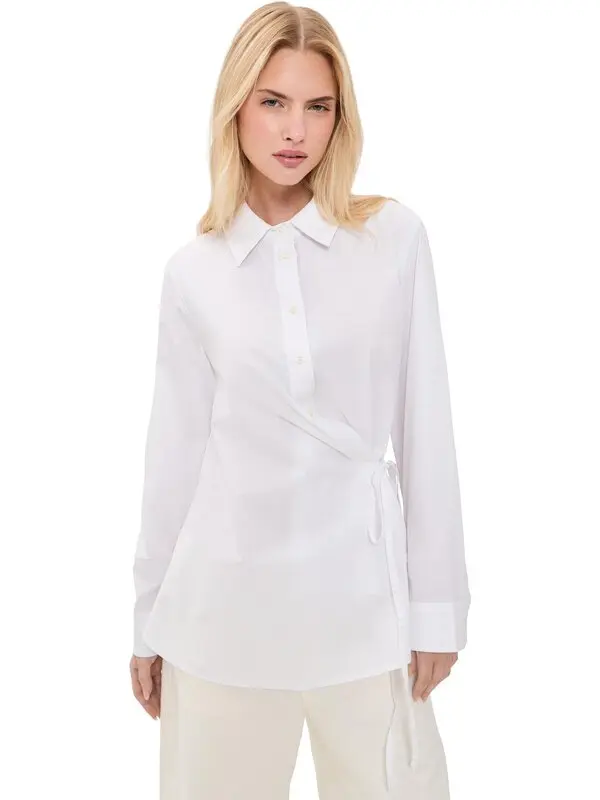 DL1961 Agnes Wrap Shirt - Cloud
