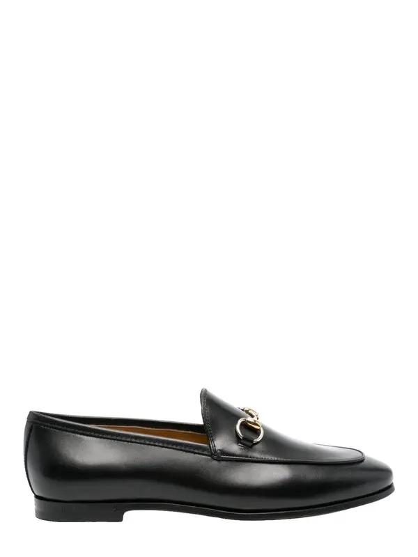 Gucci Jordaan Leather Loafers With Horsebit Detail - Black