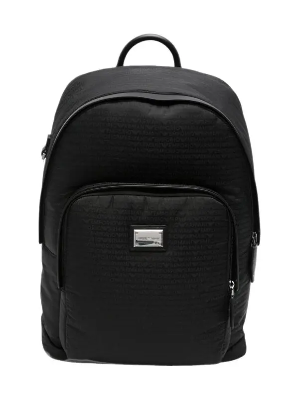 Emporio Armani Nylon Backpack - Black