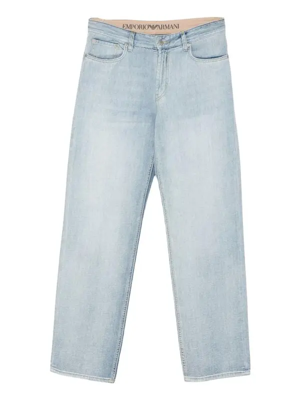 Emporio Armani Slim Fit Light Wash Denim - Light Blue