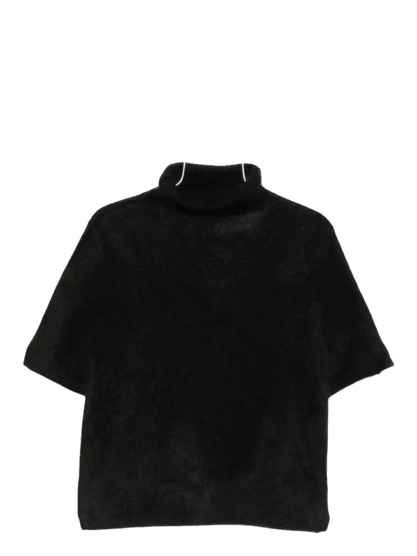 Soft Goat Cashmere Turtle Neck Sweater - Black