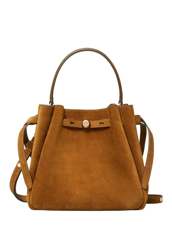 Tory Burch Romy Suede Bucket Bag - Camel
