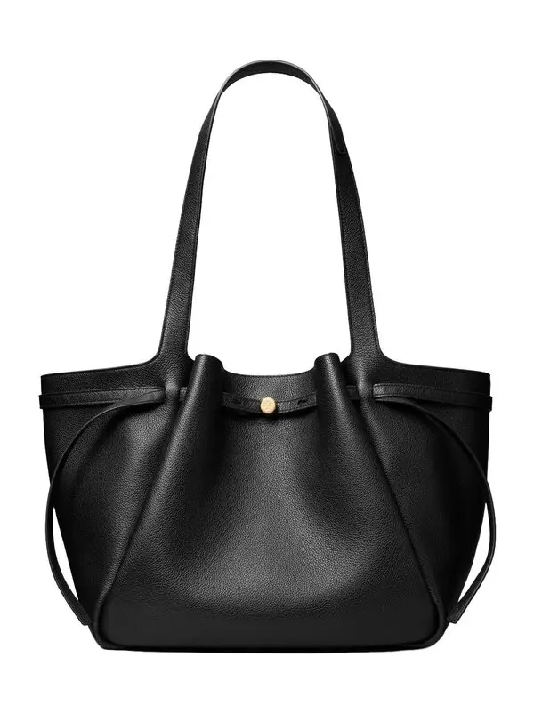Tory Burch Romy Leather Tote Bag - Black