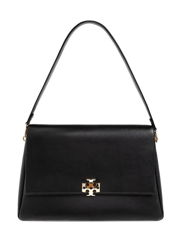 Tory Burch Charlie Large Leather Shoulder Bag - Black