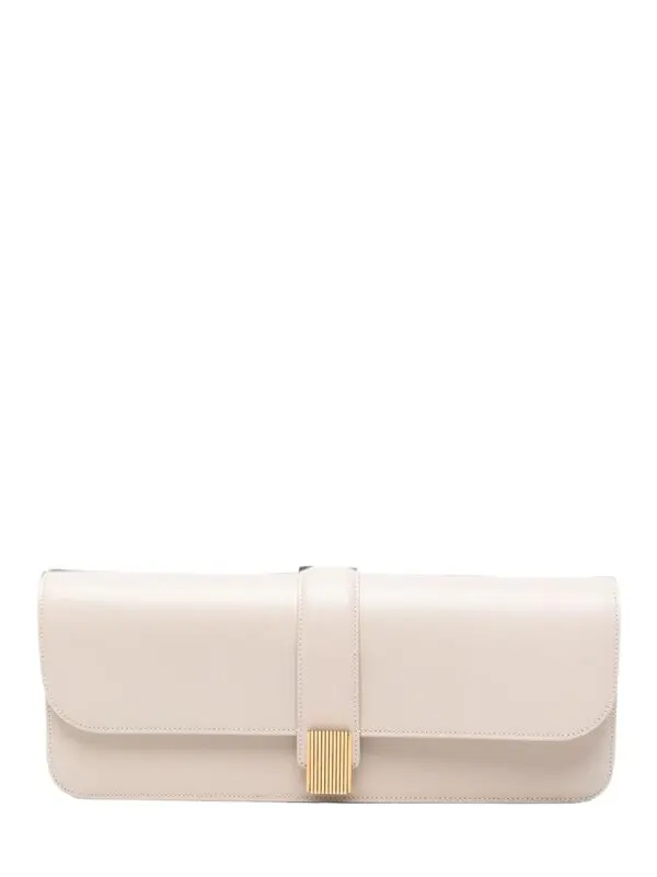 Khaite Blake Leather Clutch - Ecru