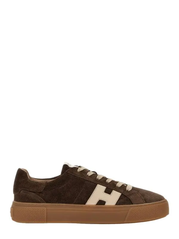 Hogan H705 Suede Lace-up Sneakers - Brown