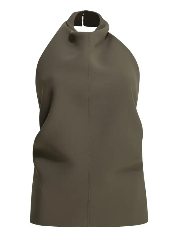 Khaite Rone Halterneck Top - Brown
