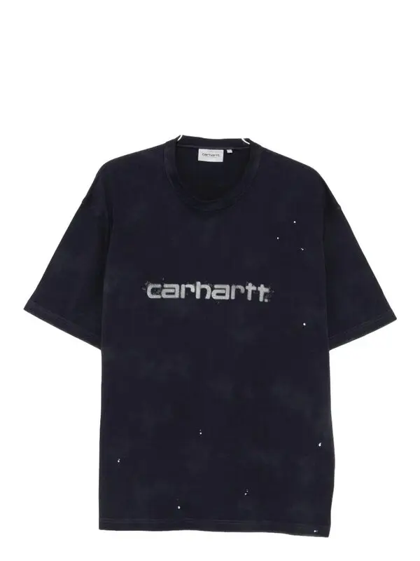 Carhartt Work In Progress Logo Cotton T-shirt - Navy