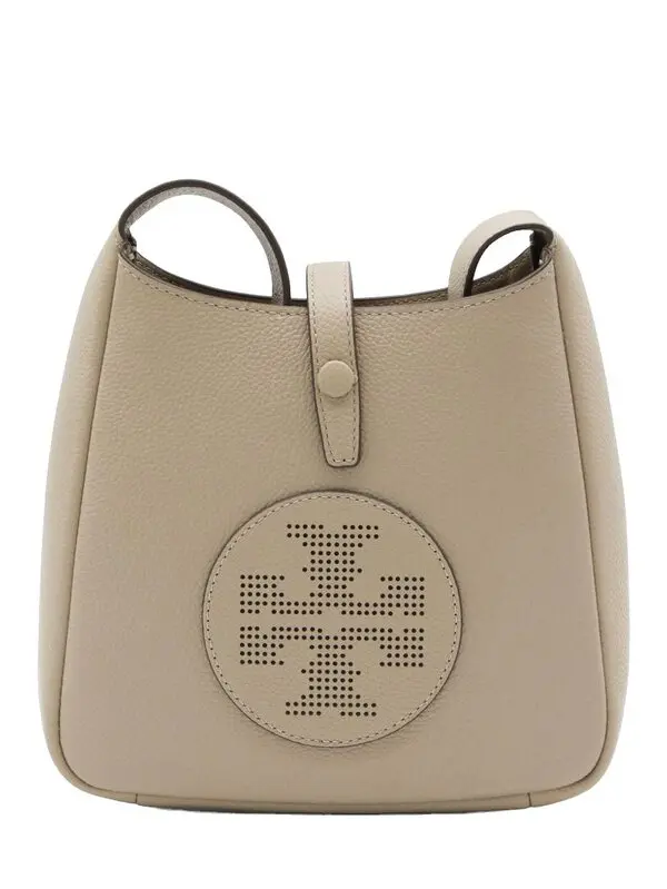 Tory Burch Miller Leather Hobo Bag - Grey