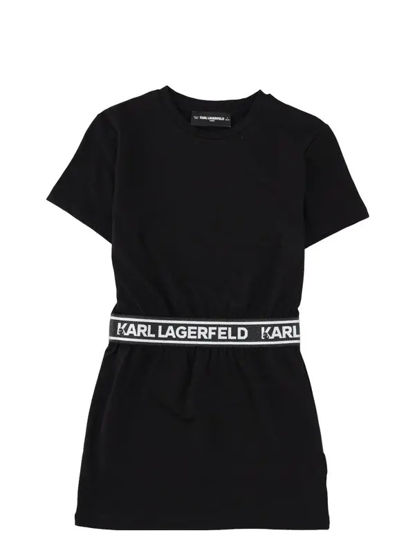 Karl Lagerfeld Cotton Blend Dress - Black