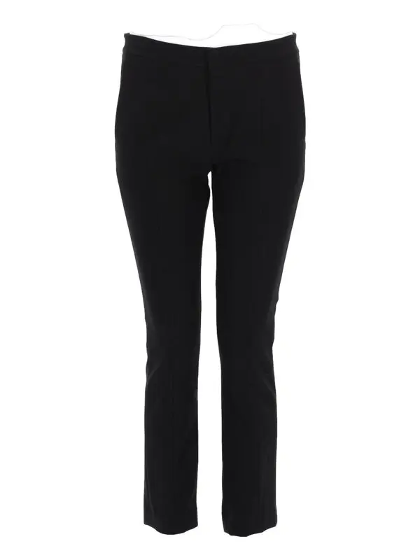 Vince Tailored Cotton Blend Trousers - Black