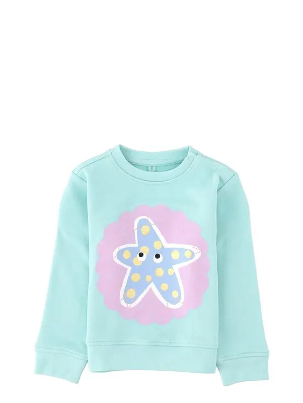 Stella McCartney Cotton Crewneck Sweatshirt With Starfish Graphic - Multicolour