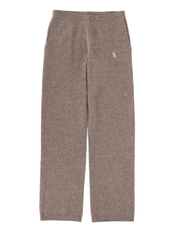 SPORTY&RICH Cashmere Wool Blend Jogger Pants - Brown