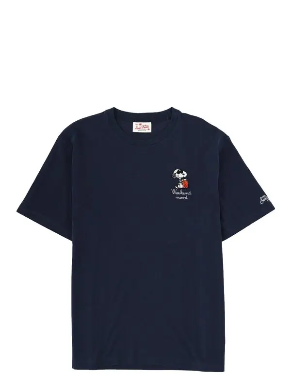 MC2 SAINT BARTH Embroidered T-shirt - Blue