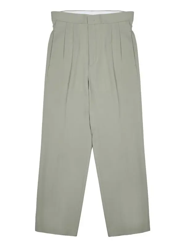 BE ABLE Wool Blend Tailored Trousers - Green